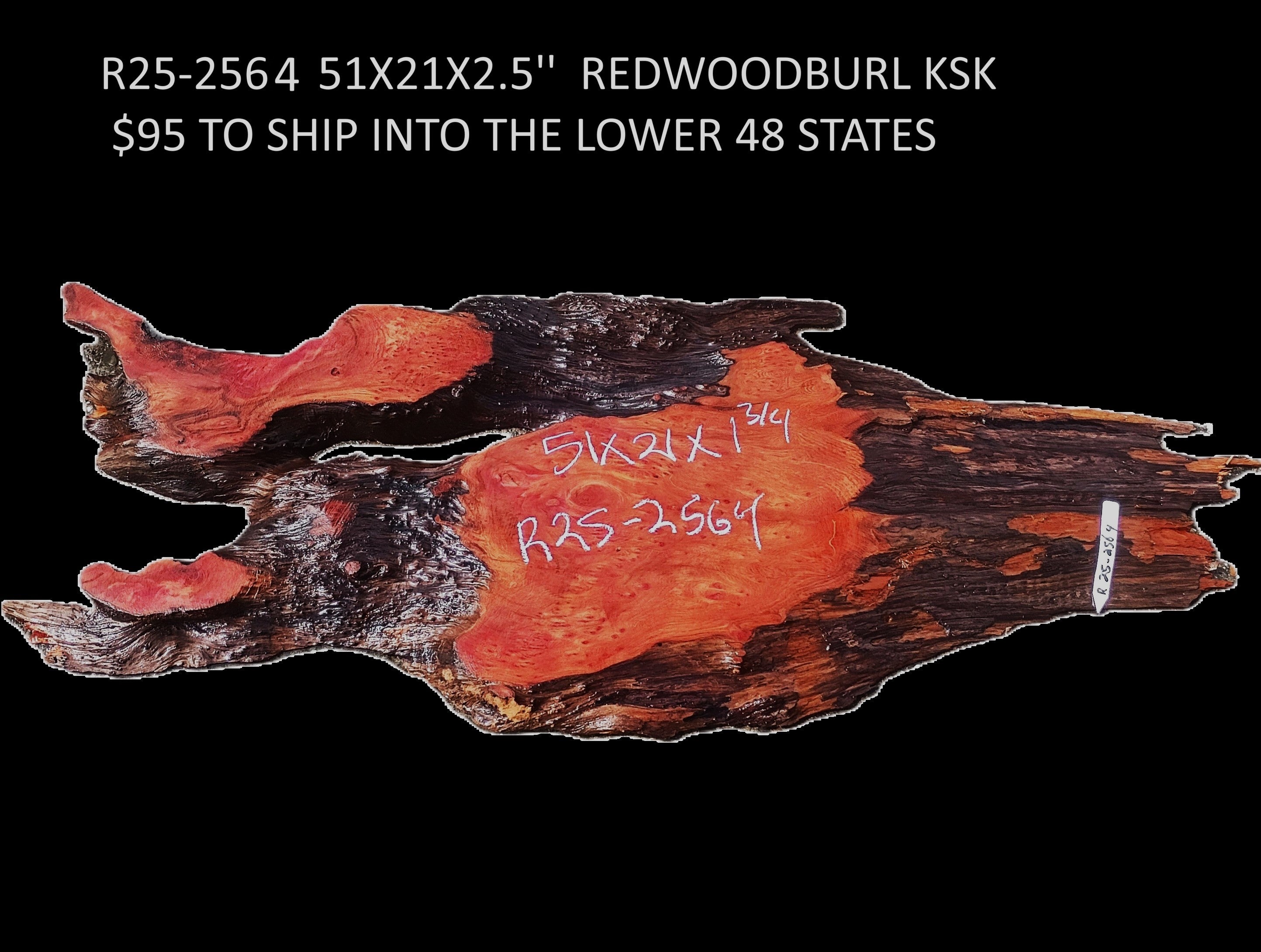 Redwood Burl Slab | DIY table | River Table | Craft Wood | R25-2564 – Redwood Burl Source