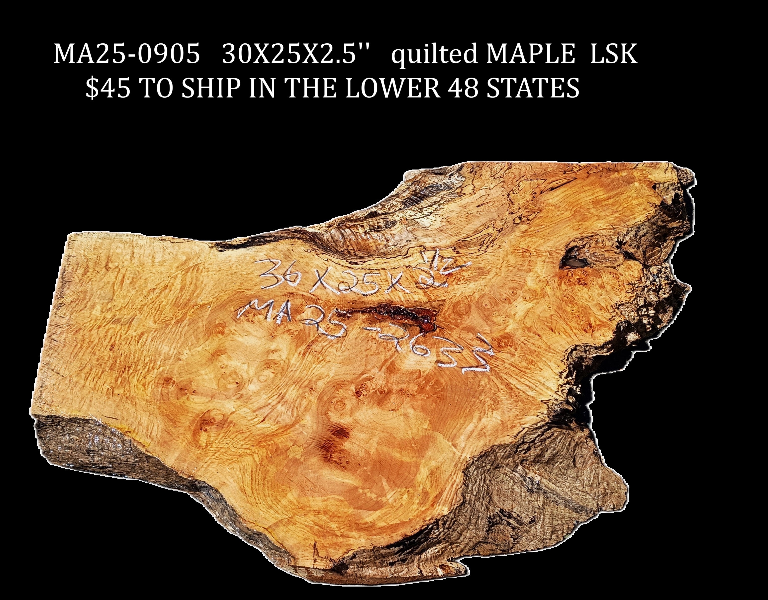 Quilted Maple Grains | DIY | Live Edge Table | MA25-2633 – Redwood Burl ...